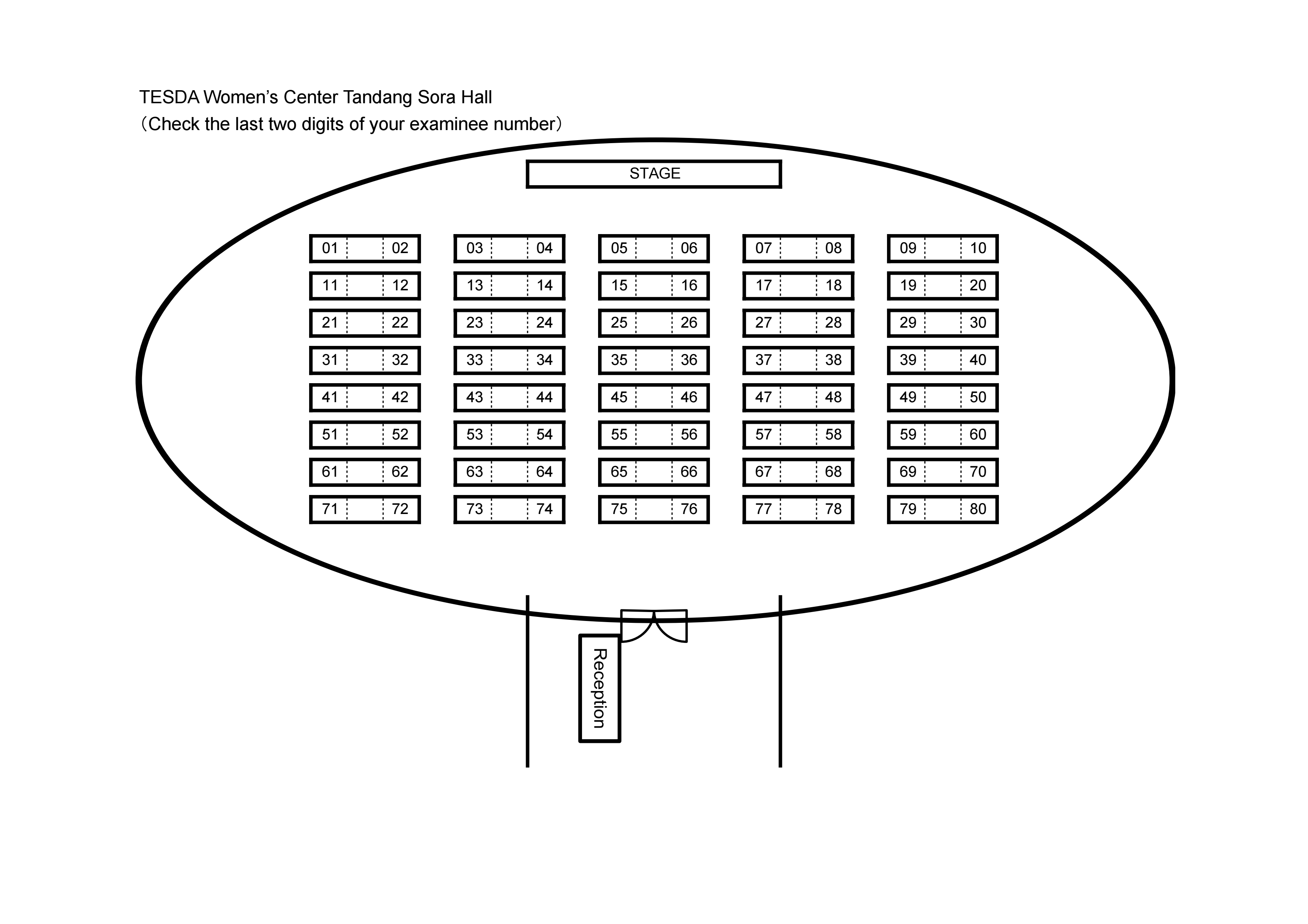 Seating chart – TESDA Women’s Center – 日本航空技術協会(JAEA)